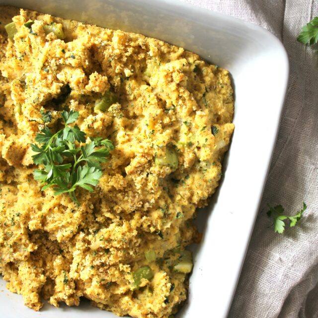 Vegan Cornbread Stuffing - This Savory Vegan