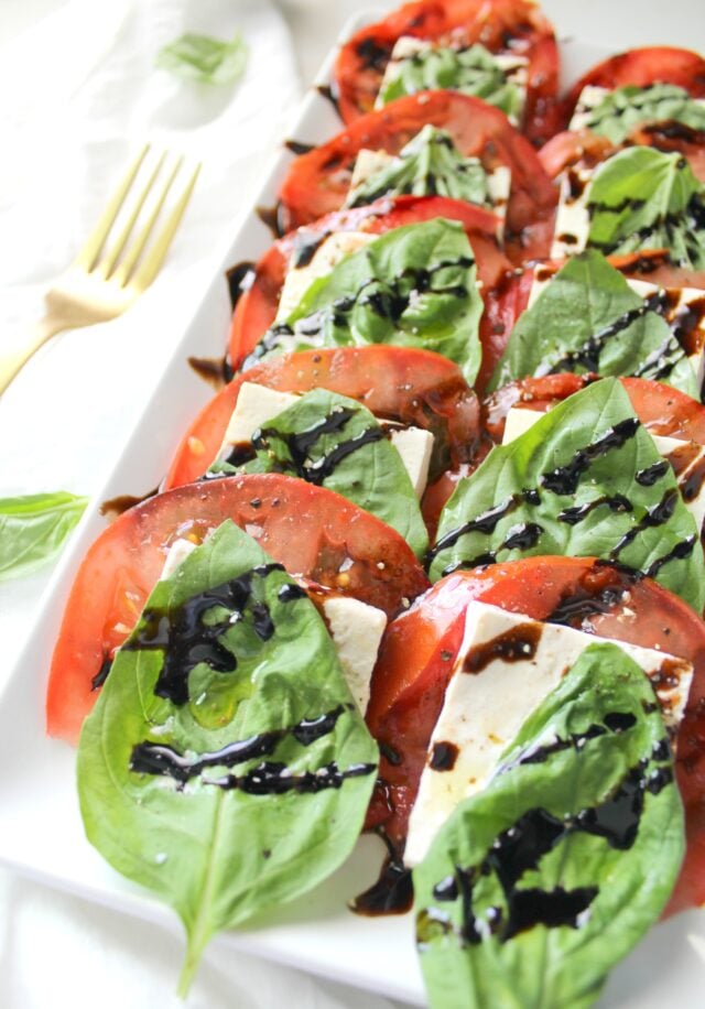 Simple Vegan Caprese Salad - This Savory Vegan