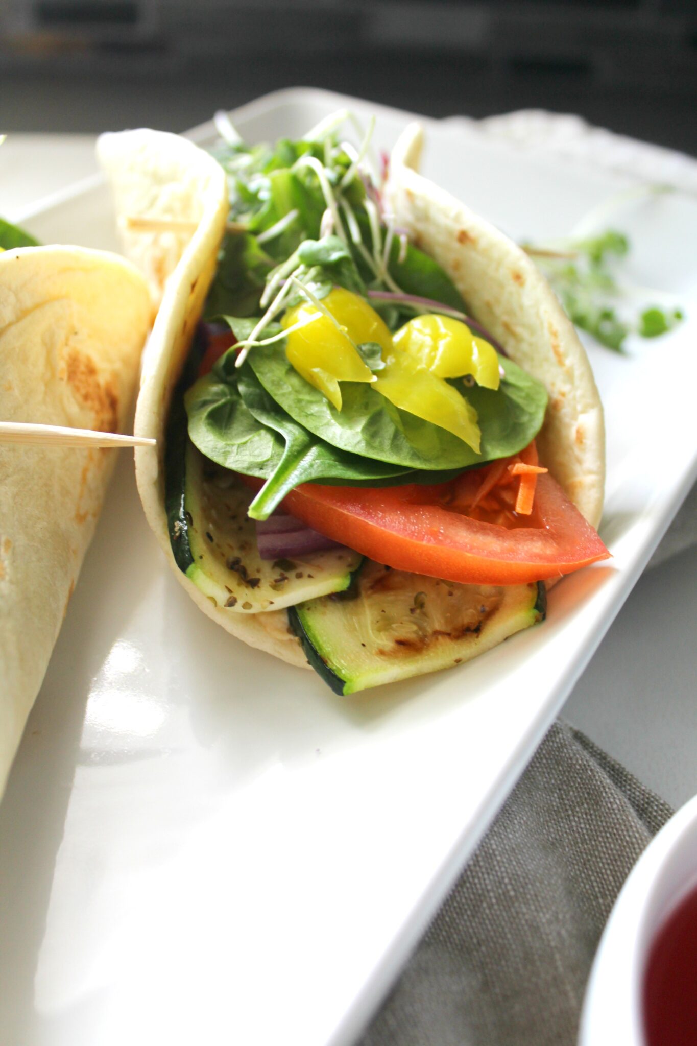 Grilled Veggie Hummus Wraps - This Savory Vegan