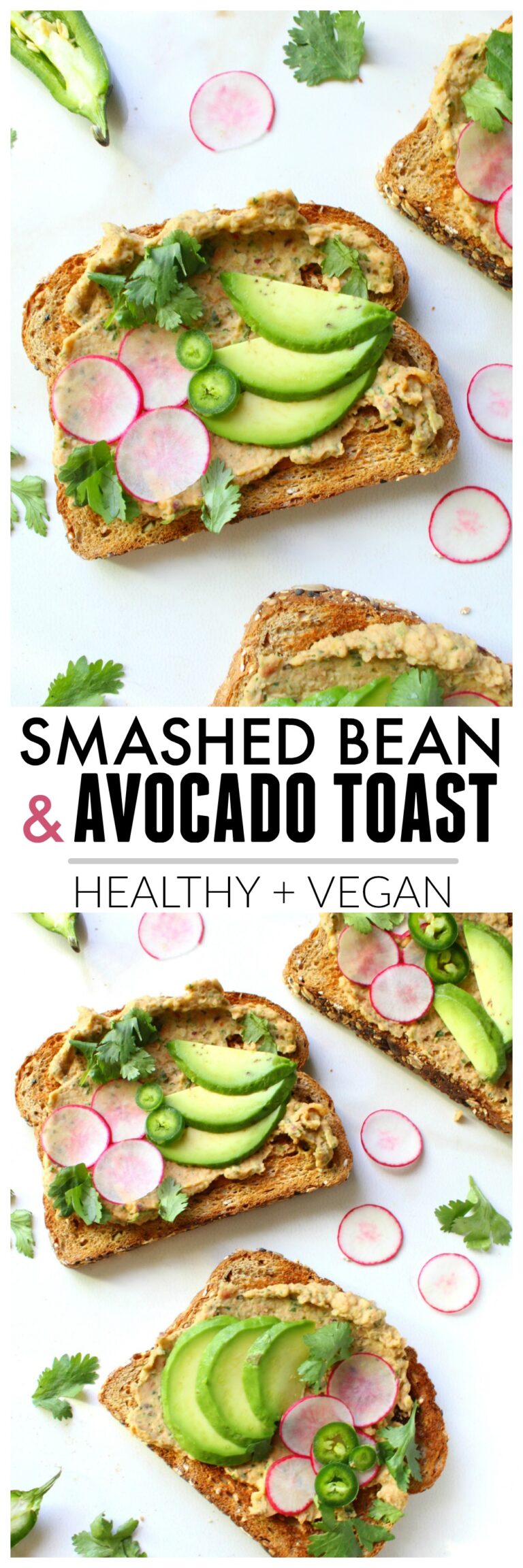 Smashed Bean and Avocado Toast - This Savory Vegan