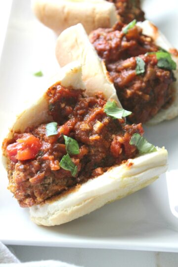 Mini Vegan Meatball Subs - This Savory Vegan