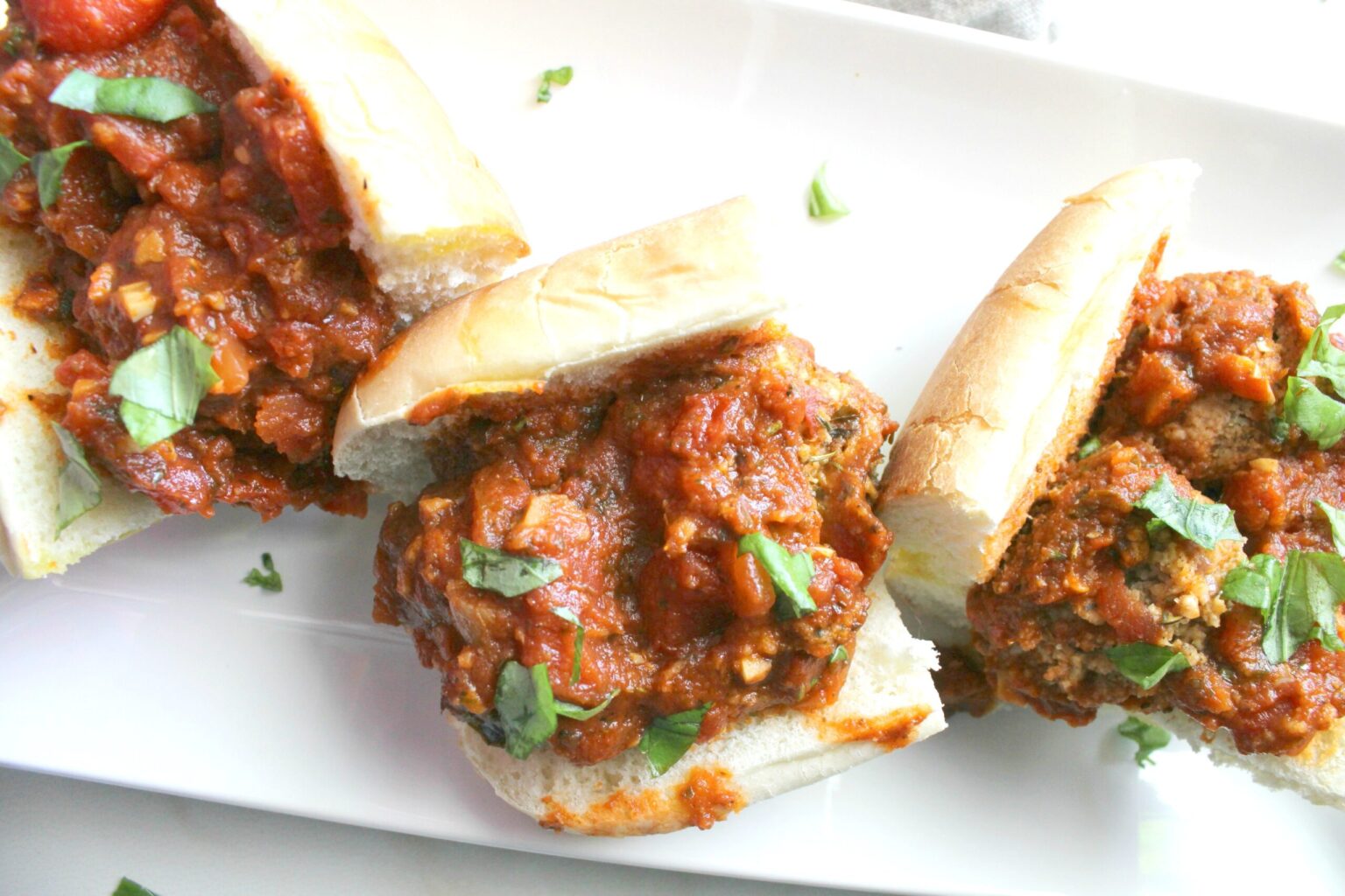 Mini Vegan Meatball Subs - This Savory Vegan