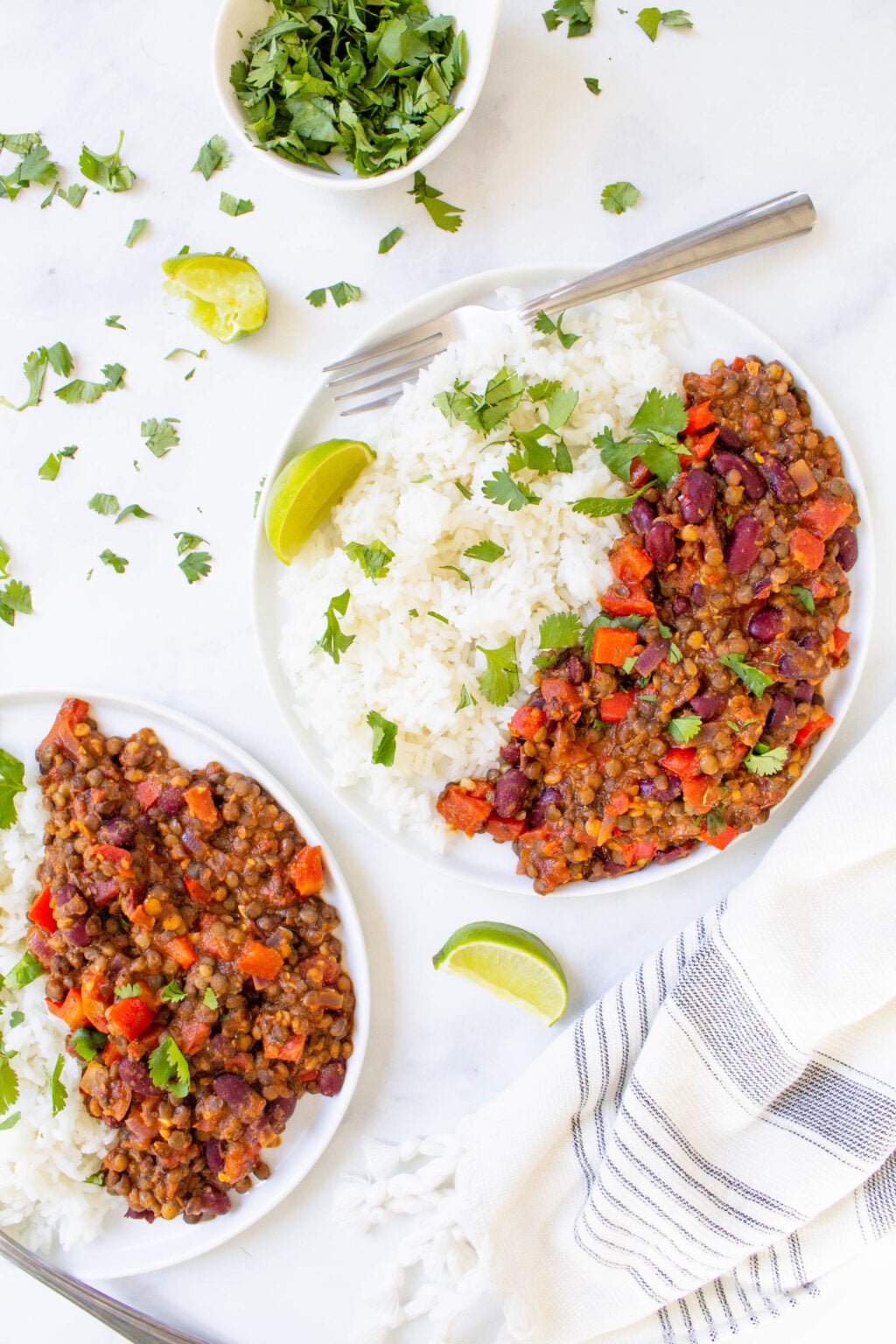 Zesty Lentil, Bean & Rice Plates - This Savory Vegan