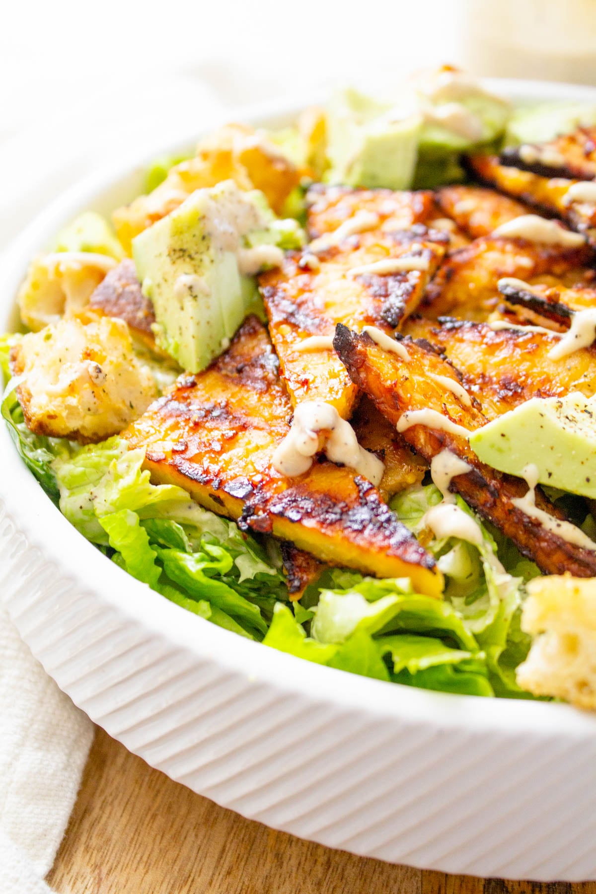 Grilled Tempeh Vegan Caesar Salad This Savory Vegan