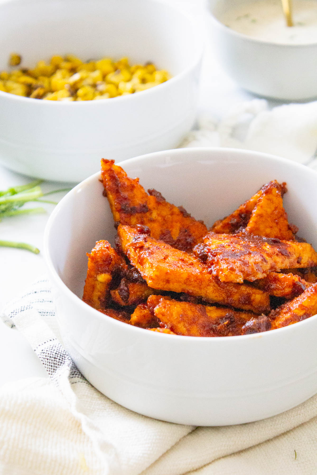 BBQ Tempeh Bowls with Garlic Herb Rice - This Savory Vegan