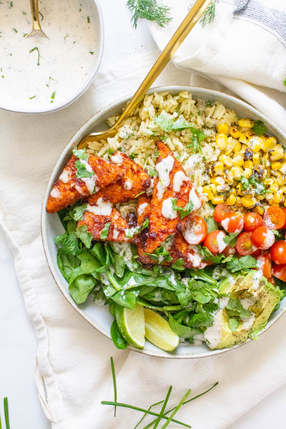 BBQ Tempeh Bowls with Garlic Herb Rice - This Savory Vegan