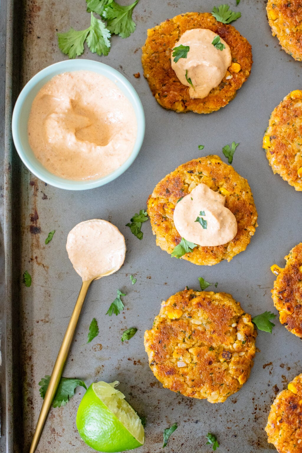 Crispy Chickpea Corn Patties - This Savory Vegan