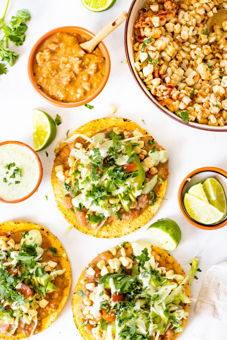 Vegan Grilled Corn Tostadas - This Savory Vegan