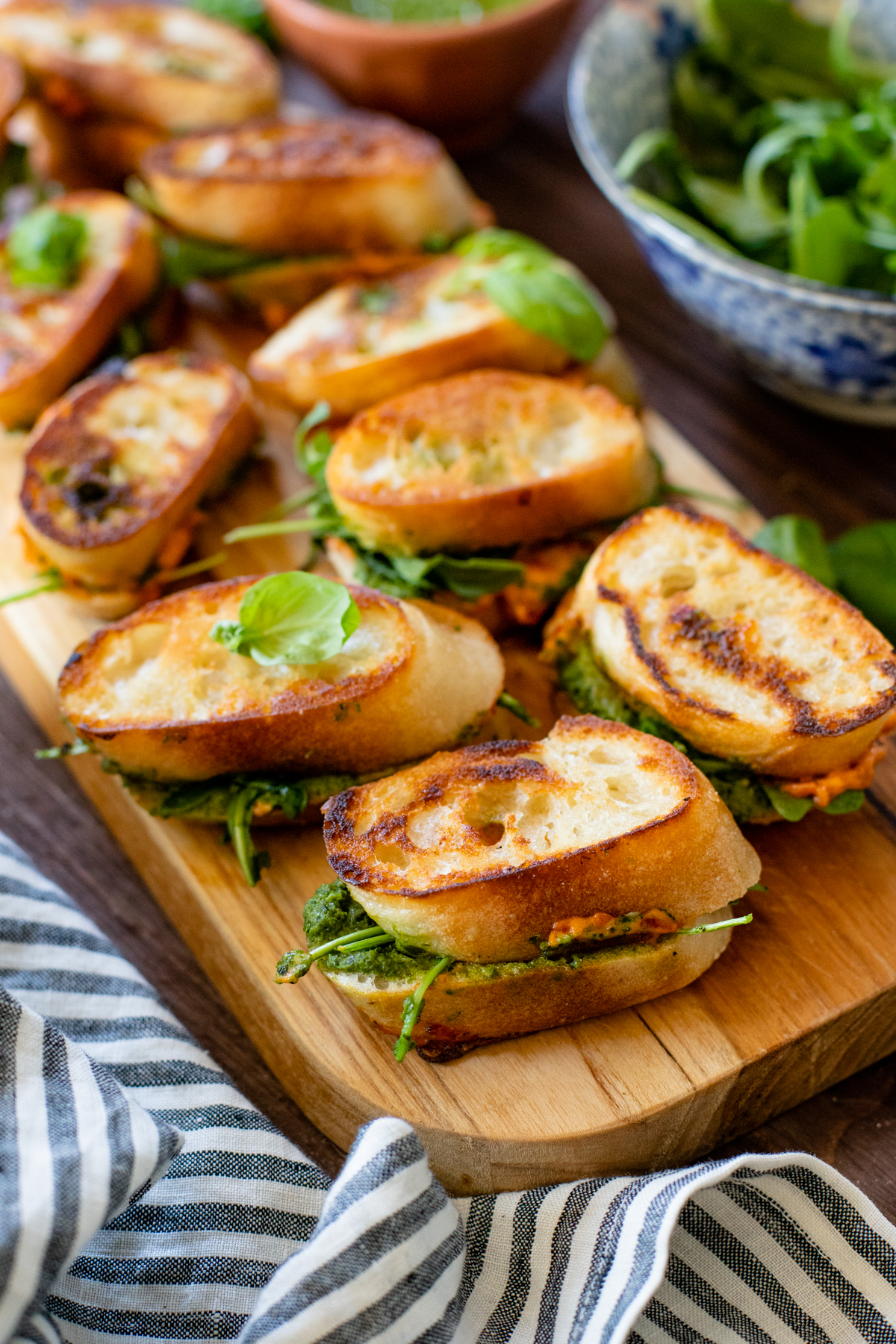 Mini Vegan Pesto Grilled Cheese Sandwiches - This Savory Vegan