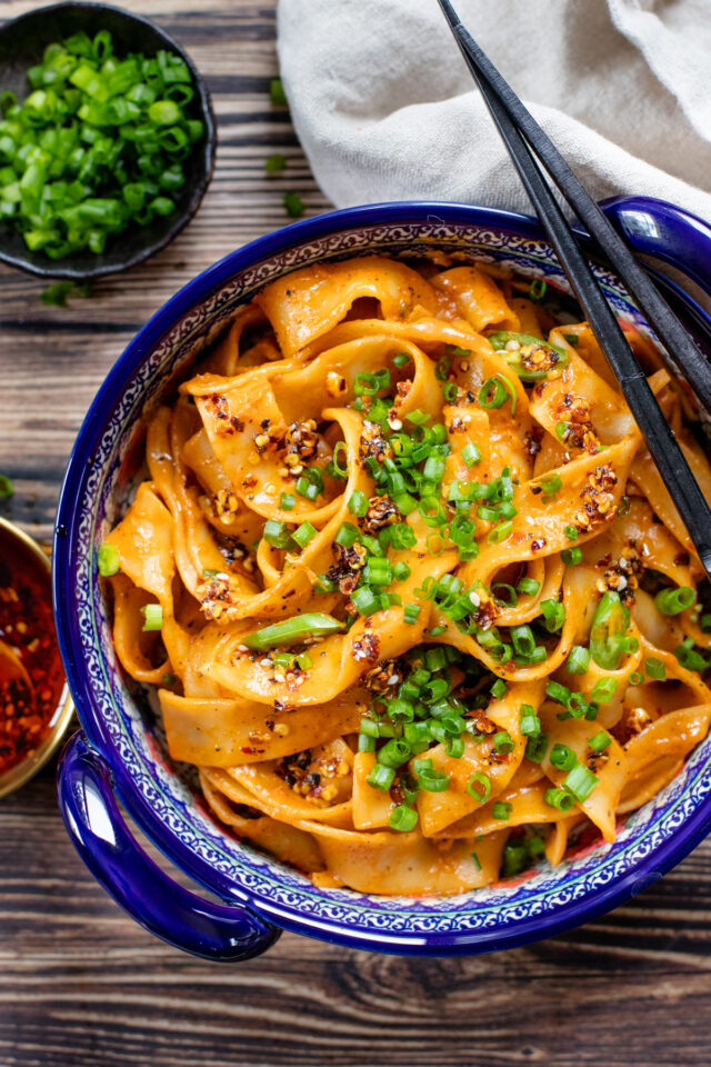 Spicy Vegan Gochujang Noodles - This Savory Vegan