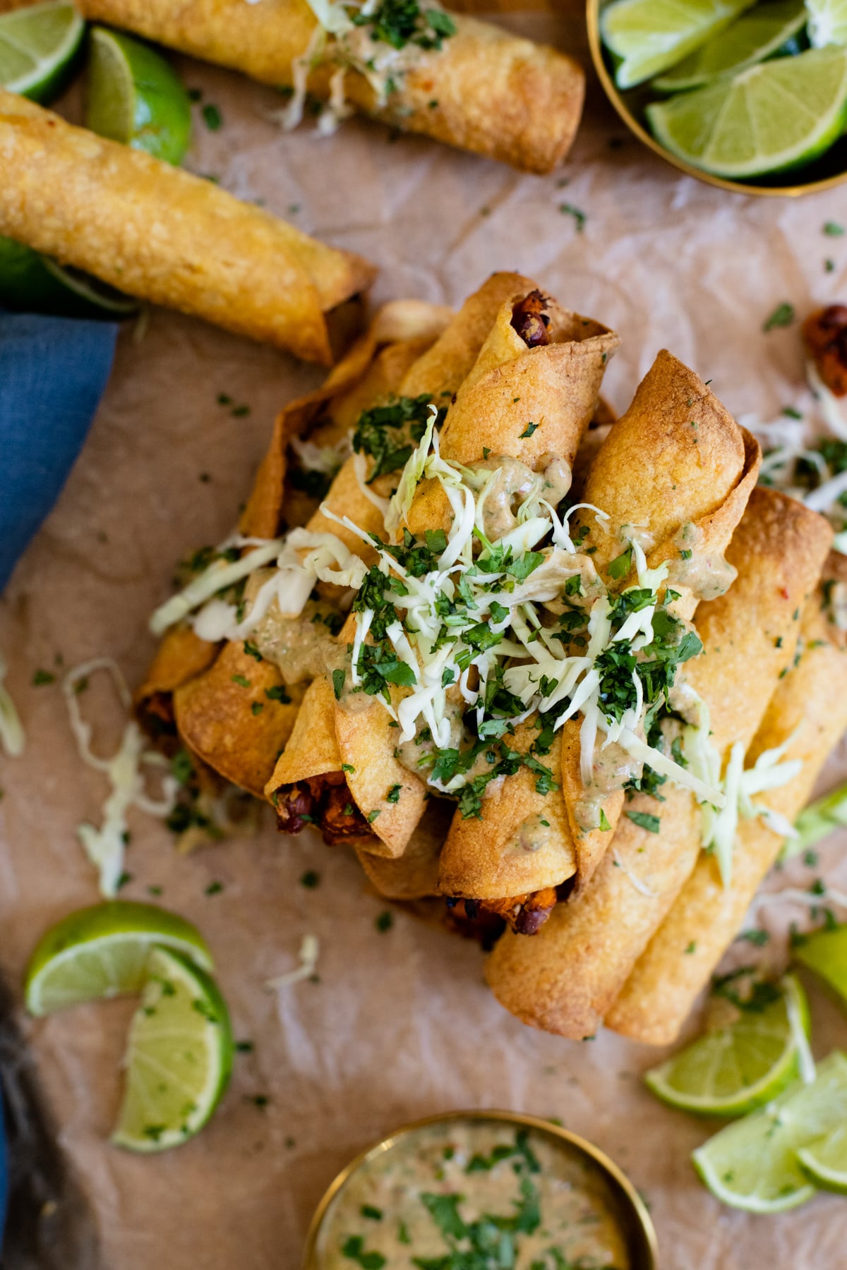 Sweet Potato Rolled Tacos - This Savory Vegan