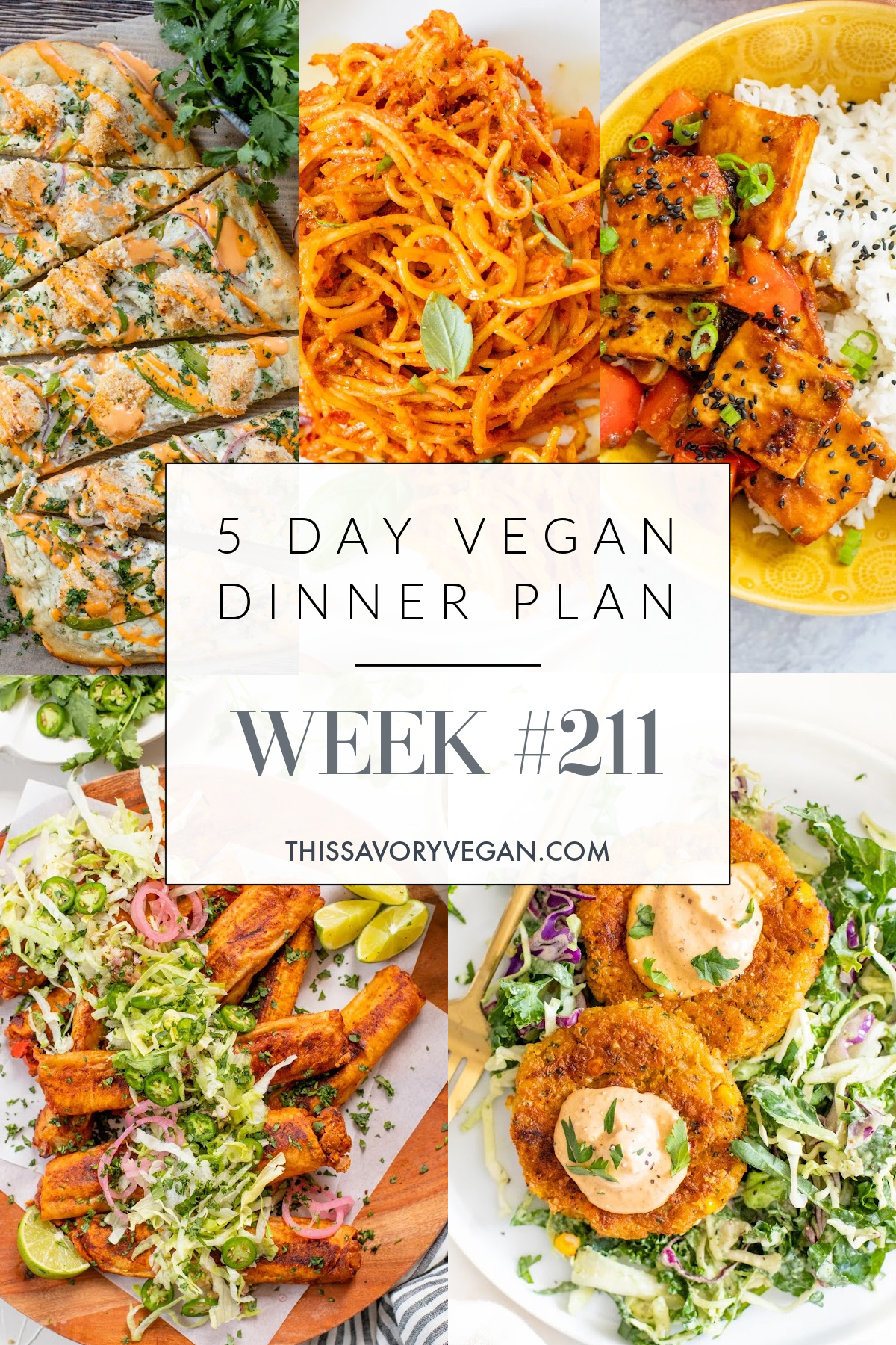Weekly Vegan Dinner Plan #211 - This Savory Vegan