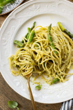 Pesto & Asparagus Spaghetti - This Savory Vegan