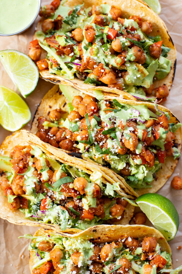 Quick Chickpea Tacos - This Savory Vegan